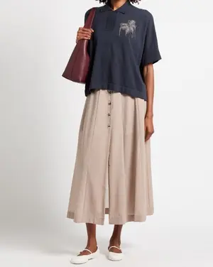 Brunello Cucinelli Cashmere Embroidered Polo