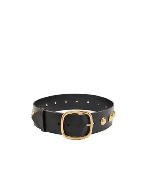 Chloé The Midnight Stud-embellished Leather Belt - Black