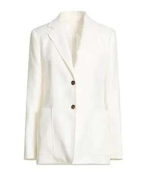 Max Mara Single-breasted Linen Blazer - White