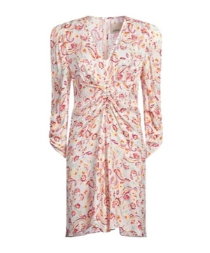 Isabel Marant Étoile Floral Printed Cinched-waist Dress - Pink