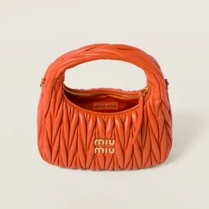 Miu Miu Wander Matelassé Nappa Leather Hobo Bag