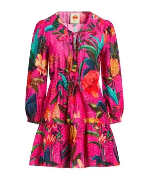 Farm Rio Floral Dress - Red