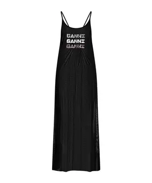 GANNI Logo Dress - Black