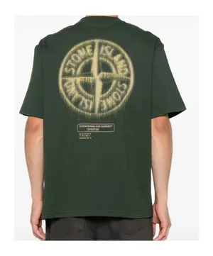 Stone Island Compass Printed Crewneck T-shirt