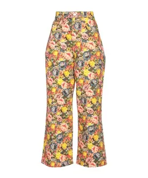 Marni Floral Print Denim Straight-leg Pants