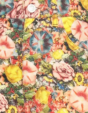 Marni Floral Print Denim Straight-leg Pants