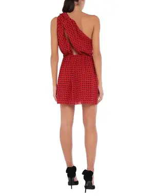 Saint Laurent One-shoulder Star Print Mini Dress