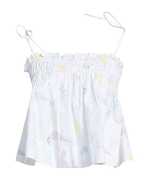 GANNI Sleeveless Printed Camisole