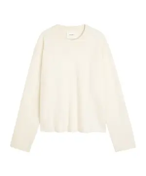 LISA YANG Brushed Cashmere Crewneck Jumper - White