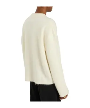 LISA YANG Brushed Cashmere Crewneck Jumper - White