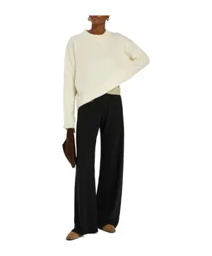 LISA YANG Brushed Cashmere Crewneck Jumper - White