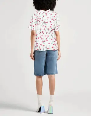 Marni Floral Print Bow Blouse