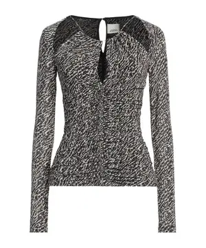 Isabel Marant Étoile Pleated Design Long Sleeve Top - Black