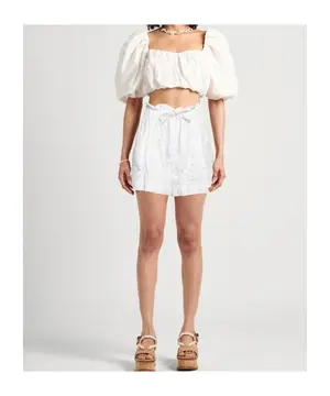 Isabel Marant Étoile Drawstring Belted Broderie Anglaise Shorts