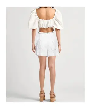 Isabel Marant Étoile Drawstring Belted Broderie Anglaise Shorts