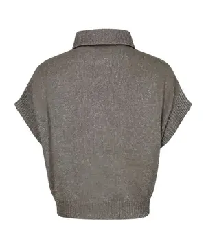 D.exterior Button-up Knit Sweater