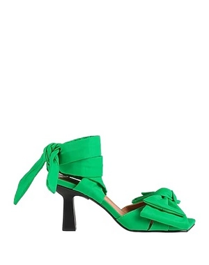 GANNI Simple Shell-colored High-heeled Sandals - Green