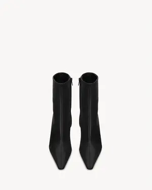 Saint Laurent Ashley Ankle Boots In Smooth Leather