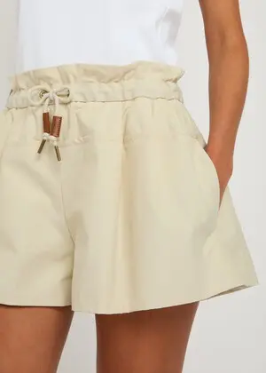 Moncler Canvas Trim Shell Shorts