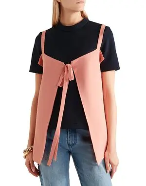 Marni Sleeveless Bow Neck Blouse