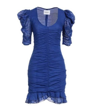 Isabel Marant Étoile Gathered V-neck Short Sleeve Dress