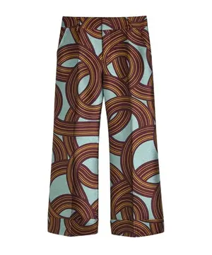 La DoubleJ Hendrix Jacquard Flared-leg Trousers - Multicolor