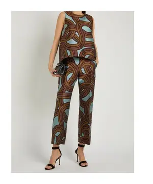 La DoubleJ Hendrix Jacquard Flared-leg Trousers