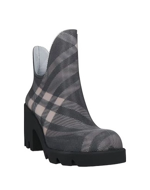 Burberry Printed Ankle Boots - Black