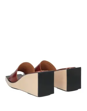 MAISON MARGIELA Leather Wedge Slide Sandals