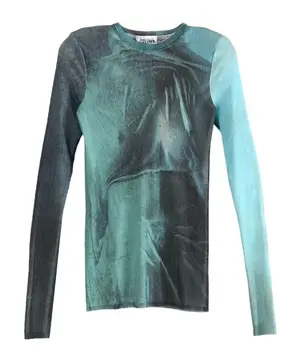 JEAN PAUL GAULTIER Abstract Print Long-sleeve T-shirt - Green