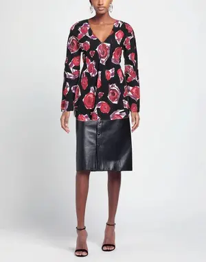 Marni V-neck Long Sleeve Floral Top