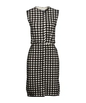 Burberry Sleeveless Knit Houndstooth Dress
