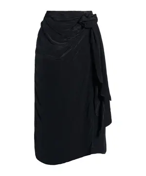 Farm Rio Asymmetrical Pleated Midi Skirt