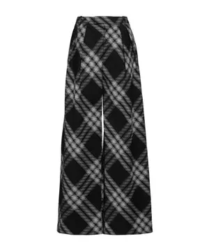 Burberry Wide-leg Wool Trousers