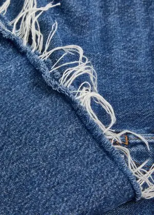 FRAME The Lax Distressed Flared-leg Denim Jeans