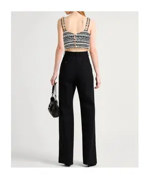 Farm Rio Sleeveless Square Neck Printed Top With Draped Hem