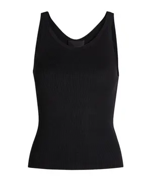 NILI LOTAN Selah Ribbed Silk Tank