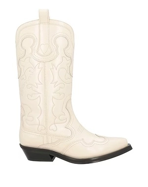 GANNI Cowhide Embroidered Cowboy Boots