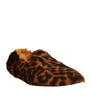 MAISON MARGIELA Leopard Print Round Toe Flat Shoes
