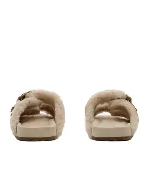 Burberry Check Shearling Urchin Sandals
