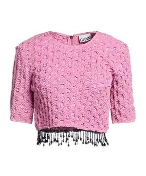 GANNI Embellished Cropped Top