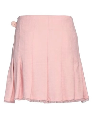 Burberry Wool Wrap Mini Skirt With Tassels And Buckle Detail