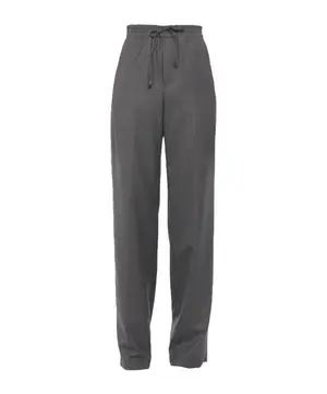 MAISON MARGIELA Solid Color Wool Pants - Black