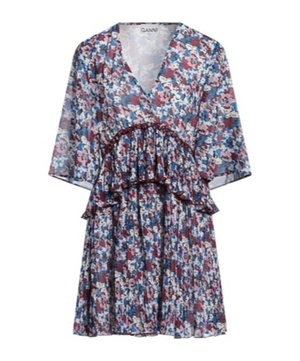 GANNI Short Dresses - Gray