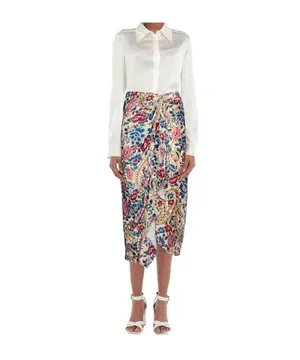 Isabel Marant Étoile Paisley Pattern Velvet Wrap Skirt