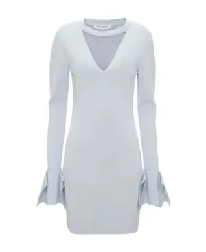 J.W.ANDERSON Jw Anderson V-neck Long-sleeved Mini Dress - White