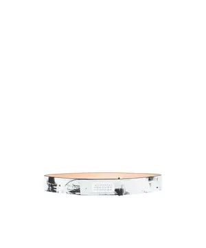 MAISON MARGIELA Two-tone Leather Belt - White