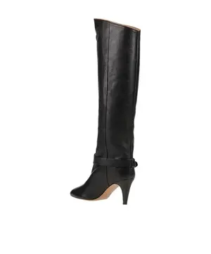 Isabel Marant Étoile Knee High Leather Boots With Buckle Detail