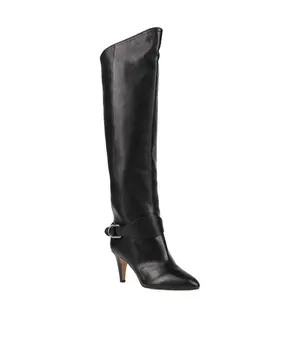 Isabel Marant Étoile Knee High Leather Boots With Buckle Detail