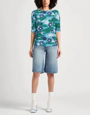 Marni Printed Short-sleeve Crepe Top